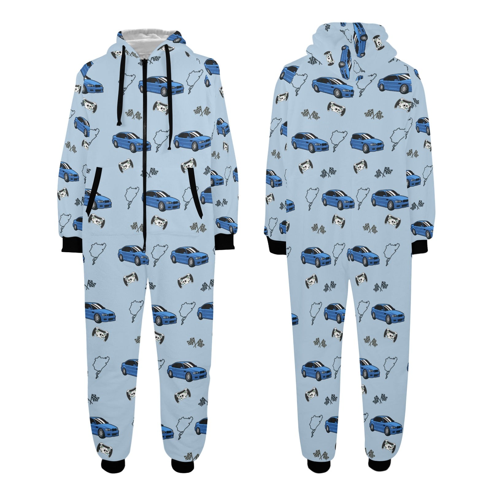 Unisex E46 Onesie Pajamas Nurburgring Race Pattern | Sokuraii