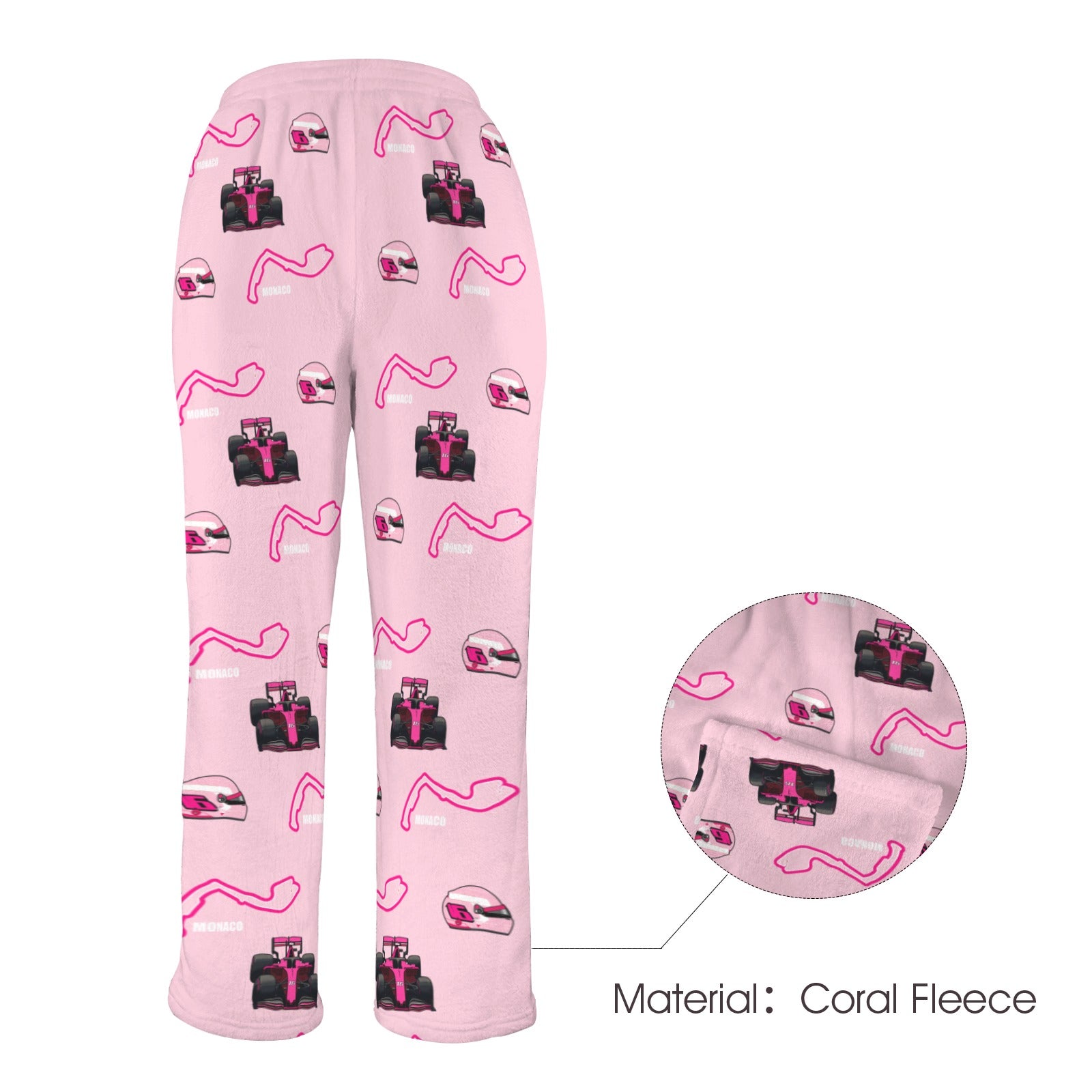 Formula 1 TRACK Baby Pink Fleece/ Plush Pajamas Women's | Sokuraii